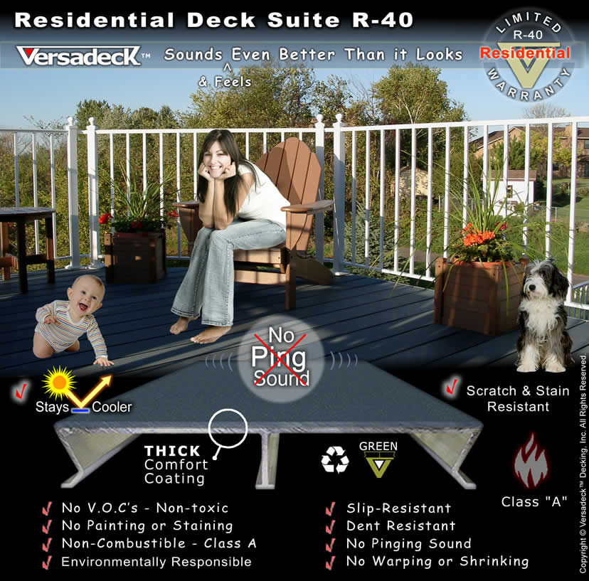 Residential Aluminum Decking by Versadeck -Thick Durable Comfort ...